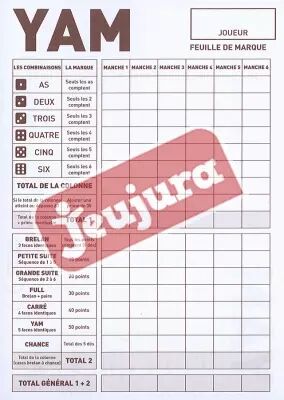 Bloc de Yam Classique - Feuille de Marque - Boutique Espritjeu.com
